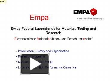PPT – Empa PowerPoint presentation | free to view - id: 10c4e5-ZDc1Z