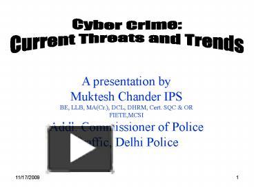 Cyber Crime: presentation | free to view