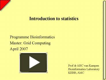 PPT – Introduction to statistics PowerPoint presentation | free to view ...