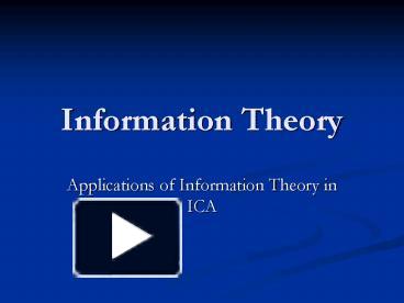 PPT – Information Theory PowerPoint presentation | free to view - id ...