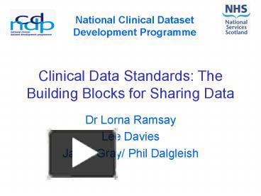 PPT – Clinical Data Standards: The Building Blocks for Sharing Data ...
