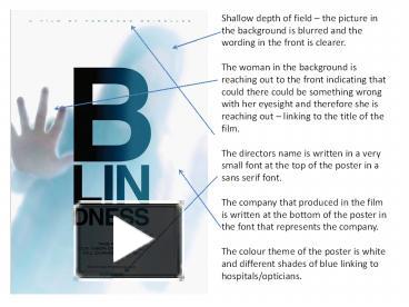 Blindness Presentation presentation | free to download