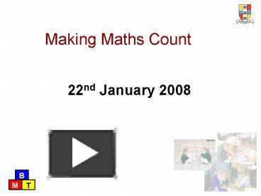 PPT – Making Maths Count PowerPoint presentation | free to view - id ...