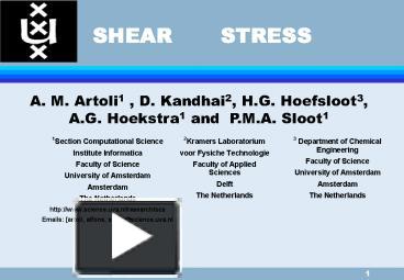 SHEAR STRESS presentation | free to view