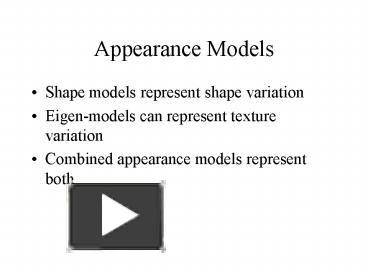 PPT – Appearance Models PowerPoint presentation | free to download - id ...
