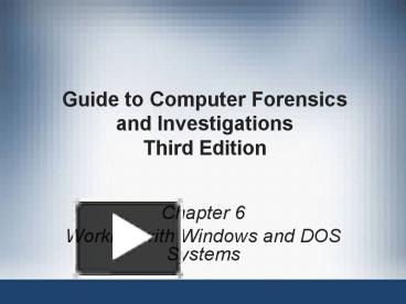 PPT – Working with Windows and DOS Systems PowerPoint presentation ...