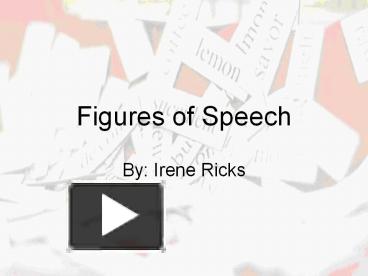 Figures of Speech presentation | free to download