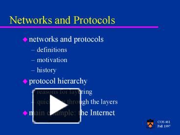 PPT – Networks and Protocols PowerPoint presentation | free to download ...