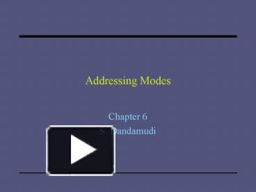 PPT – Addressing Modes PowerPoint presentation | free to view - id ...