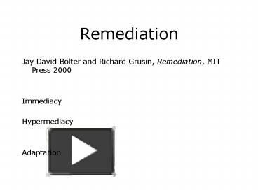 PPT – Remediation PowerPoint presentation | free to view - id: 10e922-ZWU0O