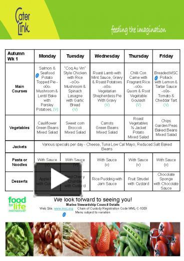 PPT – CaterLink PowerPoint presentation | free to view - id: 10ef17-ZDc1Z