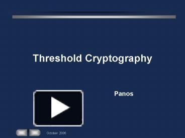 Threshold Cryptography presentation | free to view
