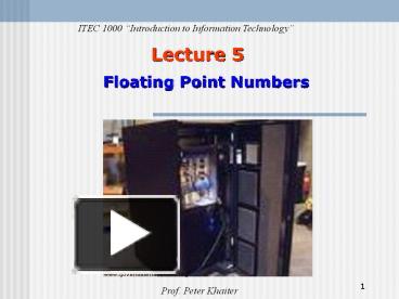 PPT – Floating Point Numbers PowerPoint presentation | free to view ...