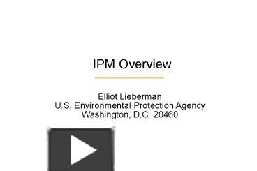 PPT – IPM Overview PowerPoint presentation | free to download - id ...