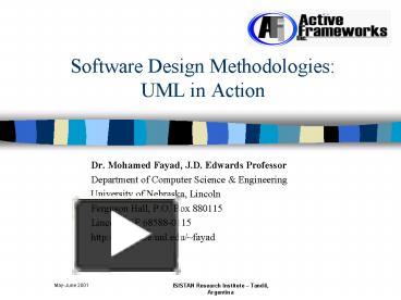 PPT – Software Design Methodologies: UML in Action PowerPoint ...