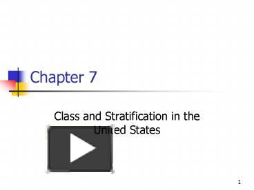 Class and Stratification in the United States presentation | free to view