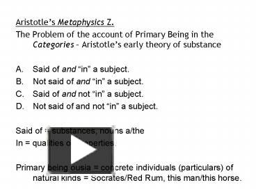 Aristotle presentation | free to download