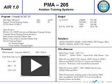 PMA 205 presentation | free to view