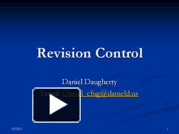 Revision Control presentation | free to download