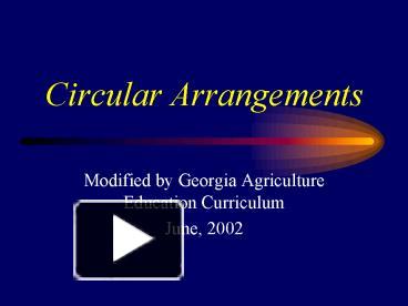 Circular Arrangements presentation | free to view