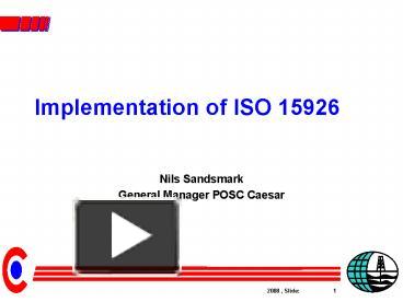 Implementation of ISO 15926 presentation | free to view