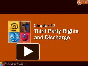 PPT – Chapter 12 Third Party Rights and Discharge PowerPoint ...