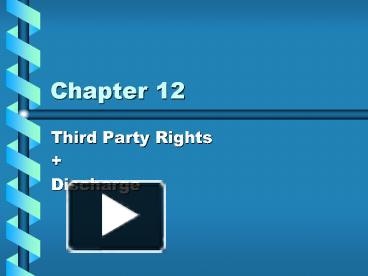 Third Party Rights presentation | free to view