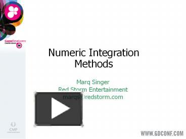 PPT – Numeric Integration Methods PowerPoint presentation | free to ...