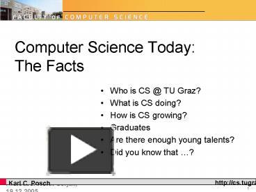 Computer Science Today: The Facts presentation | free to view