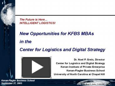 PPT – Dr. Noel P. Greis, Director PowerPoint presentation | free to ...