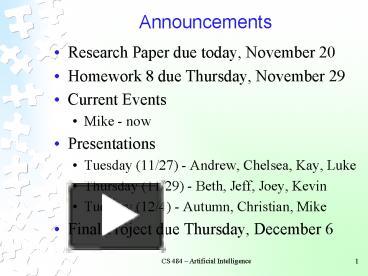 PPT – Announcements PowerPoint presentation | free to download - id ...