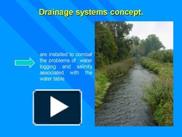 Drainage systems concept. presentation | free to view