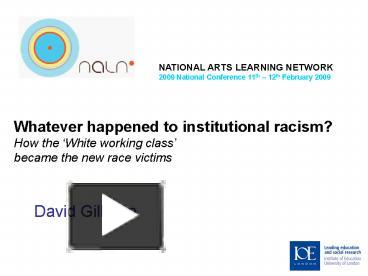 NATIONAL ARTS LEARNING NETWORK presentation | free to view