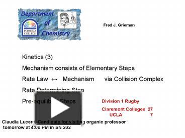 PPT – Kinetics 3 PowerPoint presentation | free to download - id ...