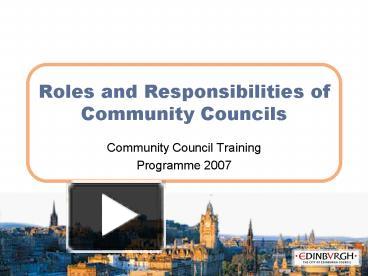 Roles and Responsibilities of Community Councils presentation | free to ...