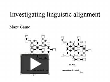 Investigating linguistic alignment presentation | free to download