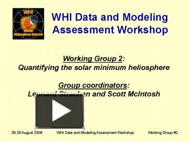 PPT – WHI Data and Modeling Assessment Workshop PowerPoint presentation ...