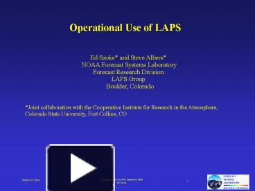PPT – Operational Use of LAPS PowerPoint presentation | free to view ...