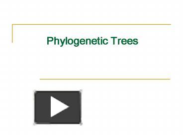 Phylogenetic Trees presentation | free to download