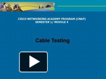 CISCO NETWORKING ACADEMY PROGRAM CNAP presentation | free to view