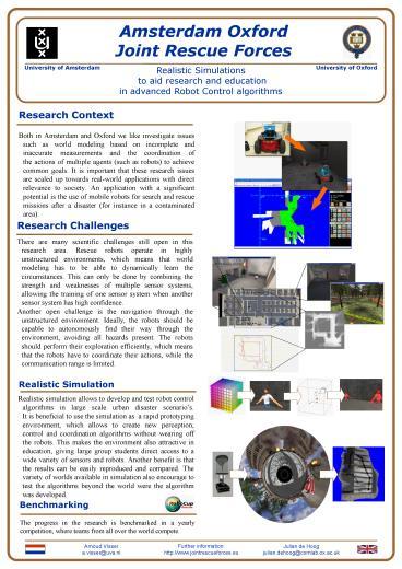 PPT – Amsterdam Oxford Joint Rescue Forces PowerPoint presentation ...
