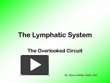PPT – The Lymphatic System PowerPoint presentation | free to view - id ...