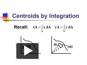 PPT – Centroids by Integration PowerPoint presentation | free to view ...