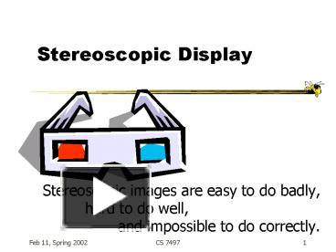 Stereoscopic Display presentation | free to view