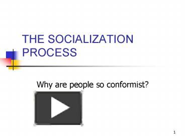 THE SOCIALIZATION PROCESS presentation | free to view