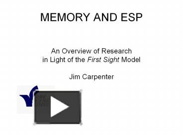 MEMORY AND ESP presentation | free to download