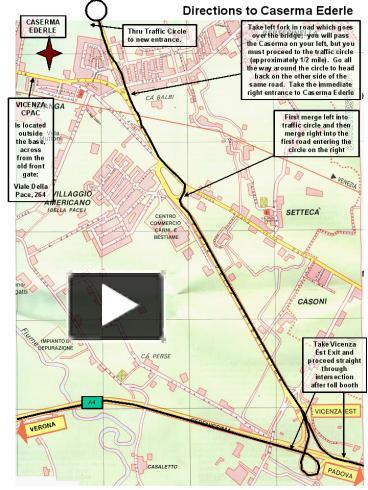 PPT – Directions to Caserma Ederle PowerPoint presentation | free to ...