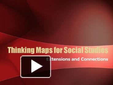 PPT – Thinking Maps for Social Studies PowerPoint presentation | free ...