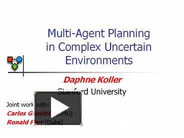 PPT – MultiAgent Planning in Complex Uncertain Environments PowerPoint ...