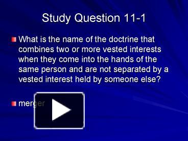 Study Question 111 presentation | free to view